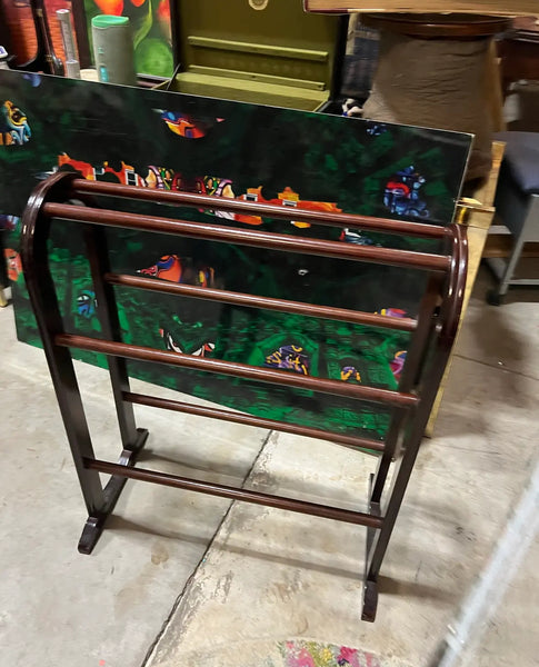 Vintage Dark Wood Blanket Rack – Fig House Vintage