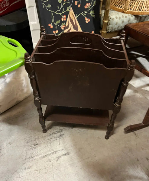 Wooden Carved Magazine Rack – Fig House Vintage