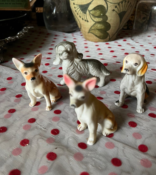 Ceramic Miniature Dog Collection – Set of 4 – Fig House Vintage