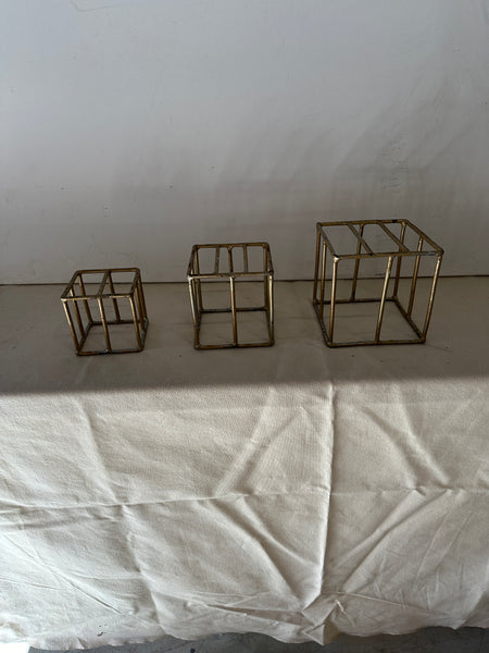 Stacking Brass Cubes – Fig House Vintage