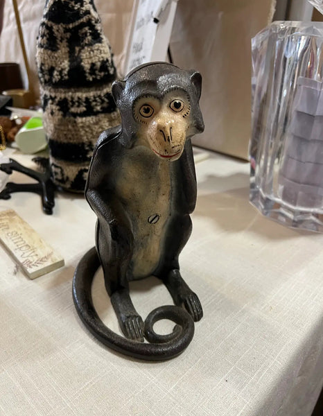 Antique Cast Iron Painted Monkey Bank – Fig House Vintage