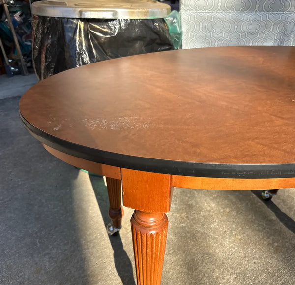 (Rentable Only) Pair of Oval Wooden Rolling Tables – Fig House Vintage
