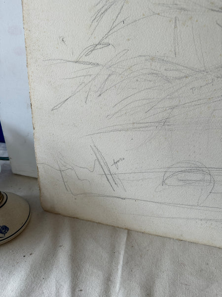 Faint Drawing of a Large Tree – Fig House Vintage