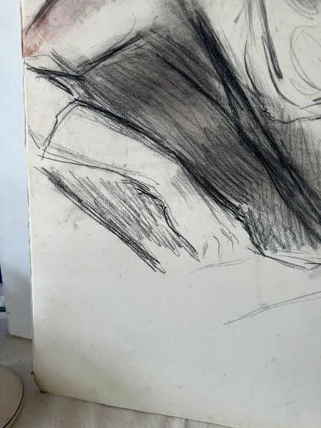 Charcoal Expressionism Drawing, Unframed – Fig House Vintage