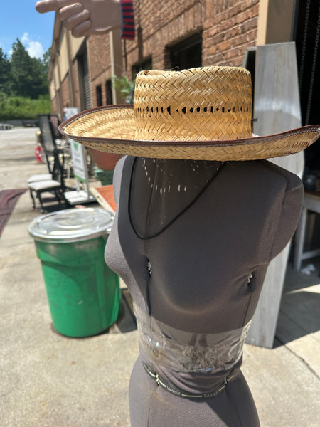 Vintage Wicker Hat With Neck Strap – Fig House Vintage
