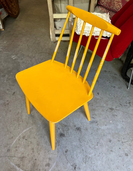 1970s Pair of Danish Yellow Mid Century Chairs- a Pair – Fig House Vintage