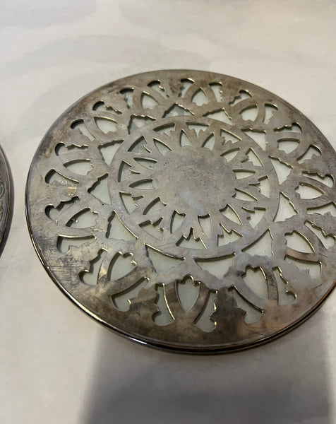 Pair of silver trivets – Fig House Vintage