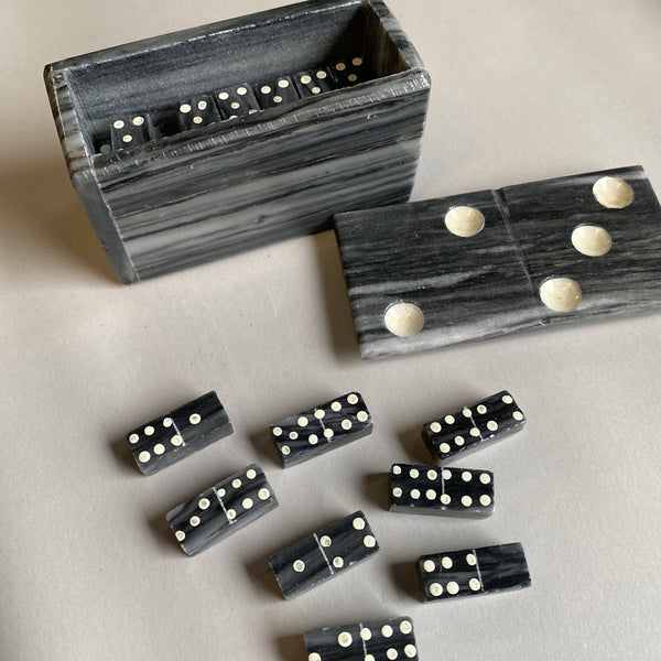 1980s Miniature Marble Dominos Set – Fig House Vintage