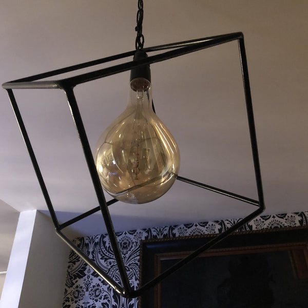 Geometric Minimalist Handmade Metal Lighting Fixture Square - FREE SHI ...