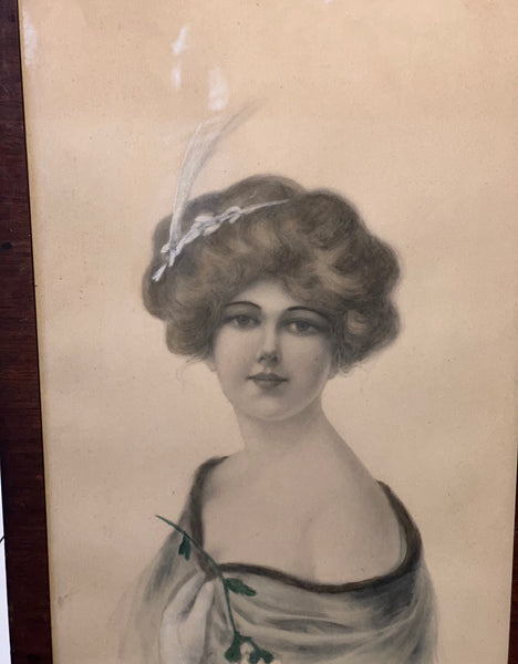 19th Century Victorian Woman Original Sketch – Fig House Vintage