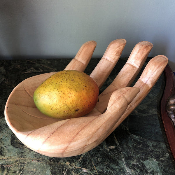 Wooden Hand Carved Hand Bowl - FREE SHIPPING! – Fig House Vintage